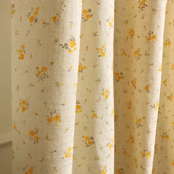 Yellow Floral Drapes - Etsy