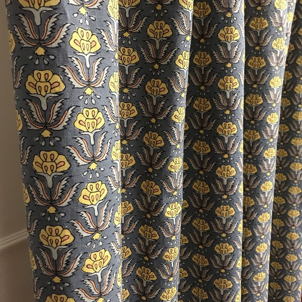 Mustard Curtains - Etsy UK