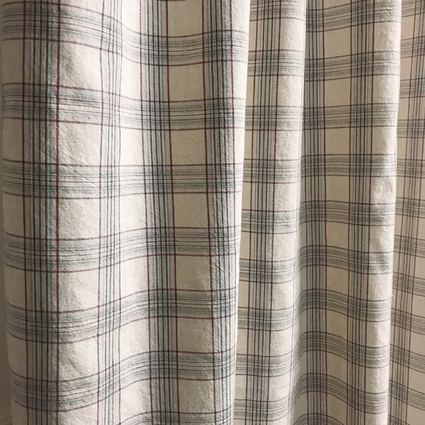 Check Curtain - Etsy