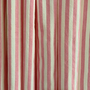 Modern Vintage Faded Hot Pink Striped Curtain With Ivory Background ...