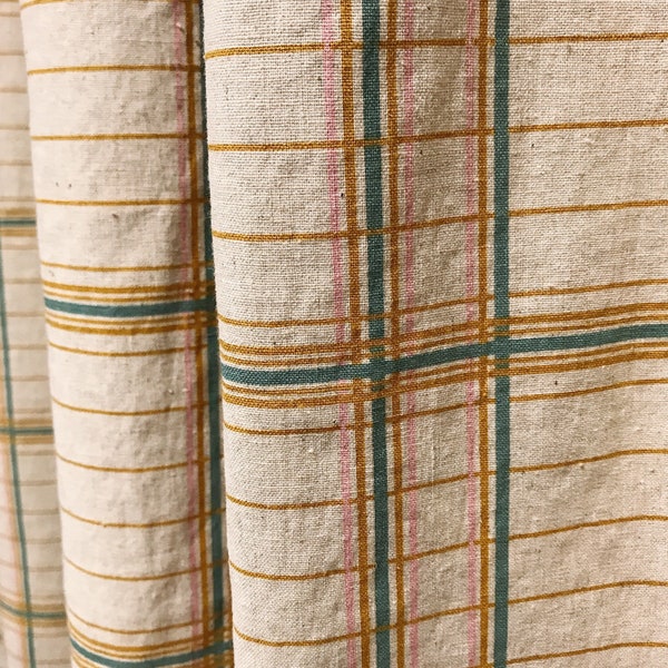 Check Curtains - Etsy