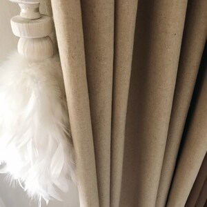 Natural Beige Bio Washed Linen Cotton Curtain Panel Various Colors 40 ...