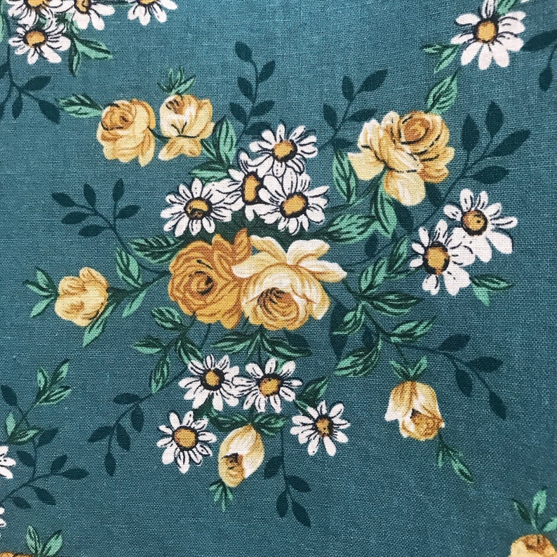 Modern Vintage Light Mustard Floral Pattern Bio Washed Linen - Etsy