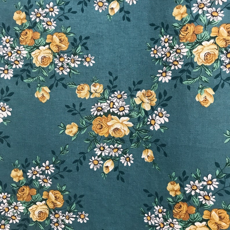 Modern Vintage Light Mustard Floral Pattern Bio Washed Linen - Etsy