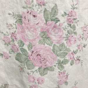 Modern Vintage Light Pink Floral Pattern Washed Linen Cotton Curtain ...