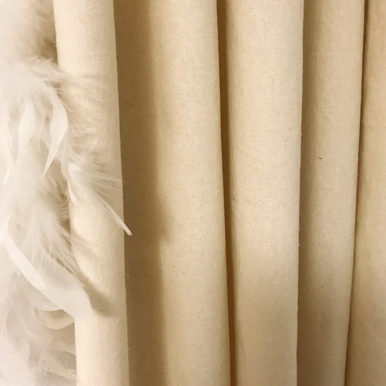 Light Beige Bio Washed Linen Cotton Curtain Drapery Panel - Etsy
