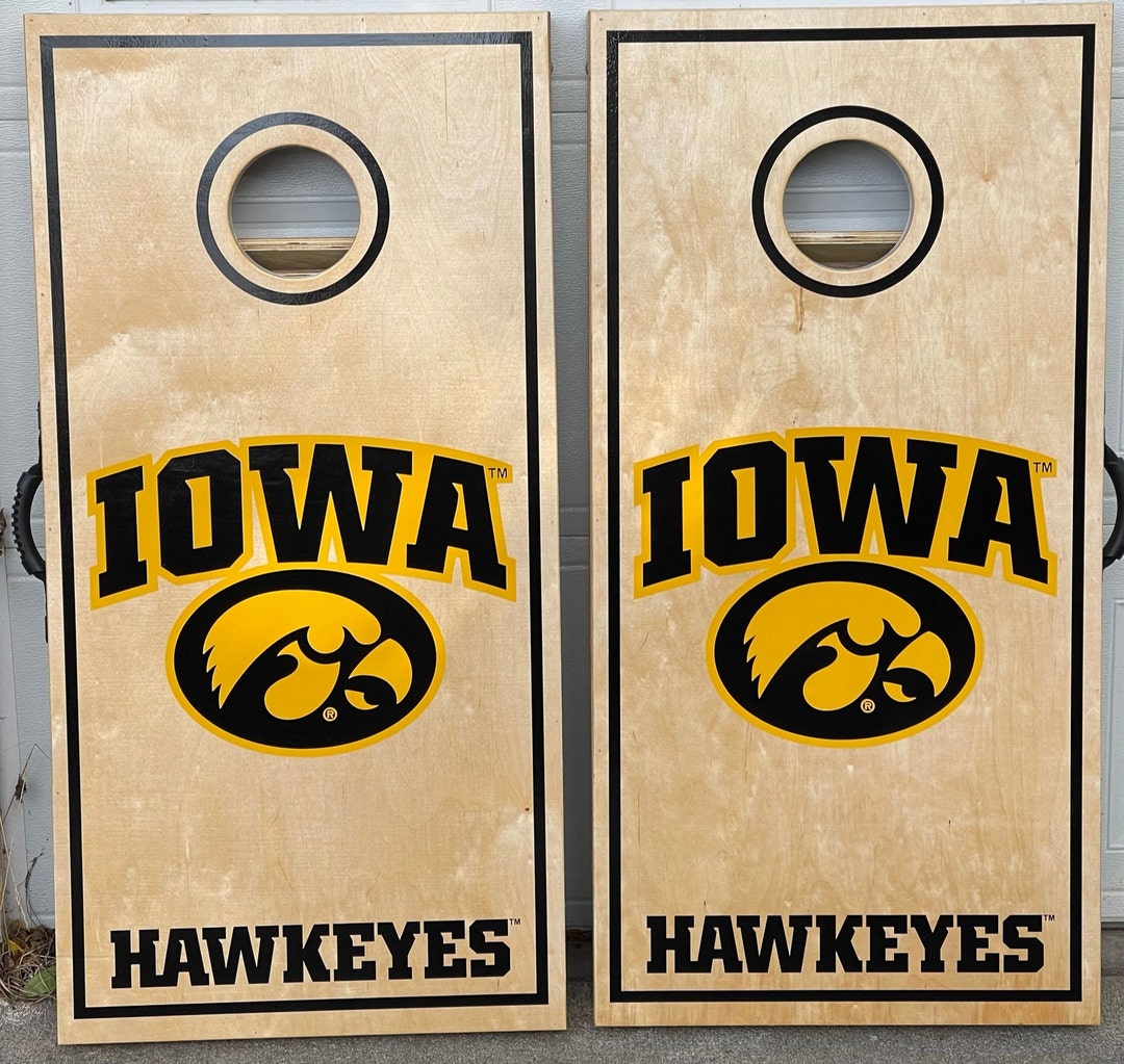 Iowa Hawkeye Cornhole Boards - Bean Bag Toss - OFFICIALLY LICENSED - Etsy
