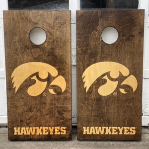 Iowa Hawkeye Cornhole Boards - Bean Bag Toss - OFFICIALLY LICENSED - Etsy