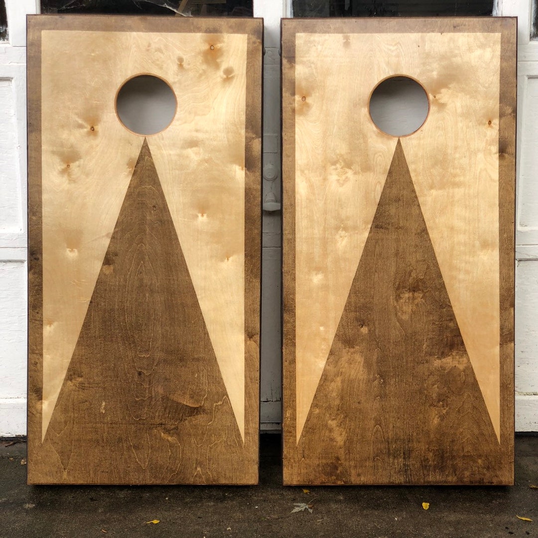 Cornhole Boards ONLY Bean Bag Toss Stained Triangle - Etsy