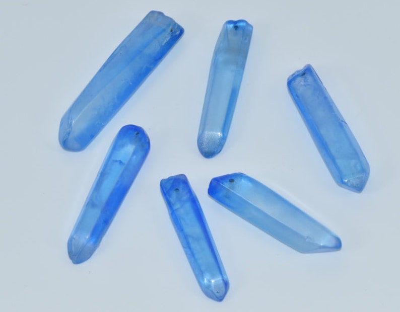 Dark Blue Angel Aura Quartz/cobalt Blue Angel Aura Crystal - Etsy