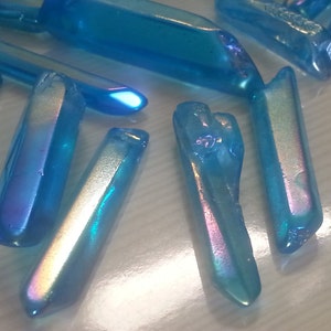 Light Blue Angel Aura Quartz/ Aqua Angel Aura Quartz- Crystal, Stone ...