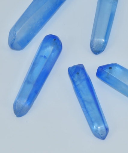 Dark Blue Angel Aura Quartz/cobalt Blue Angel Aura Crystal | Etsy