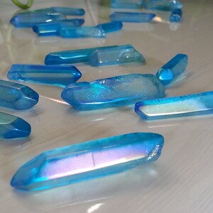 Light Blue Angel Aura Quartz/ Aqua Angel Aura Quartz- Crystal, Stone ...