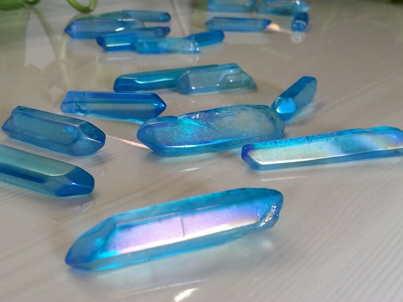 Light Blue Angel Aura Quartz/ Aqua Angel Aura Quartz Crystal | Etsy