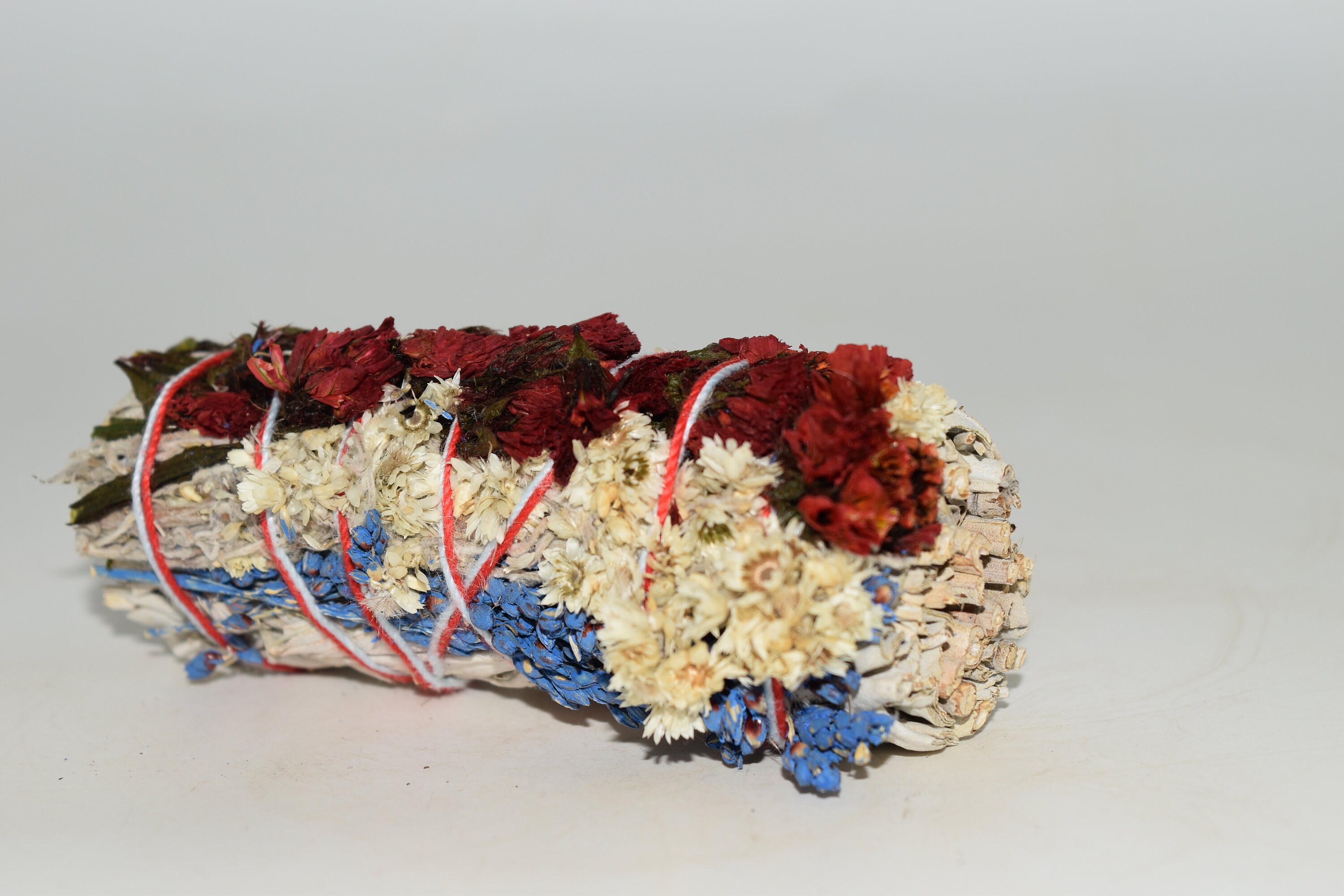 White Sage, Mullein, Red Sinuata, Blue Sudan Smudge Stick- Blessings ...