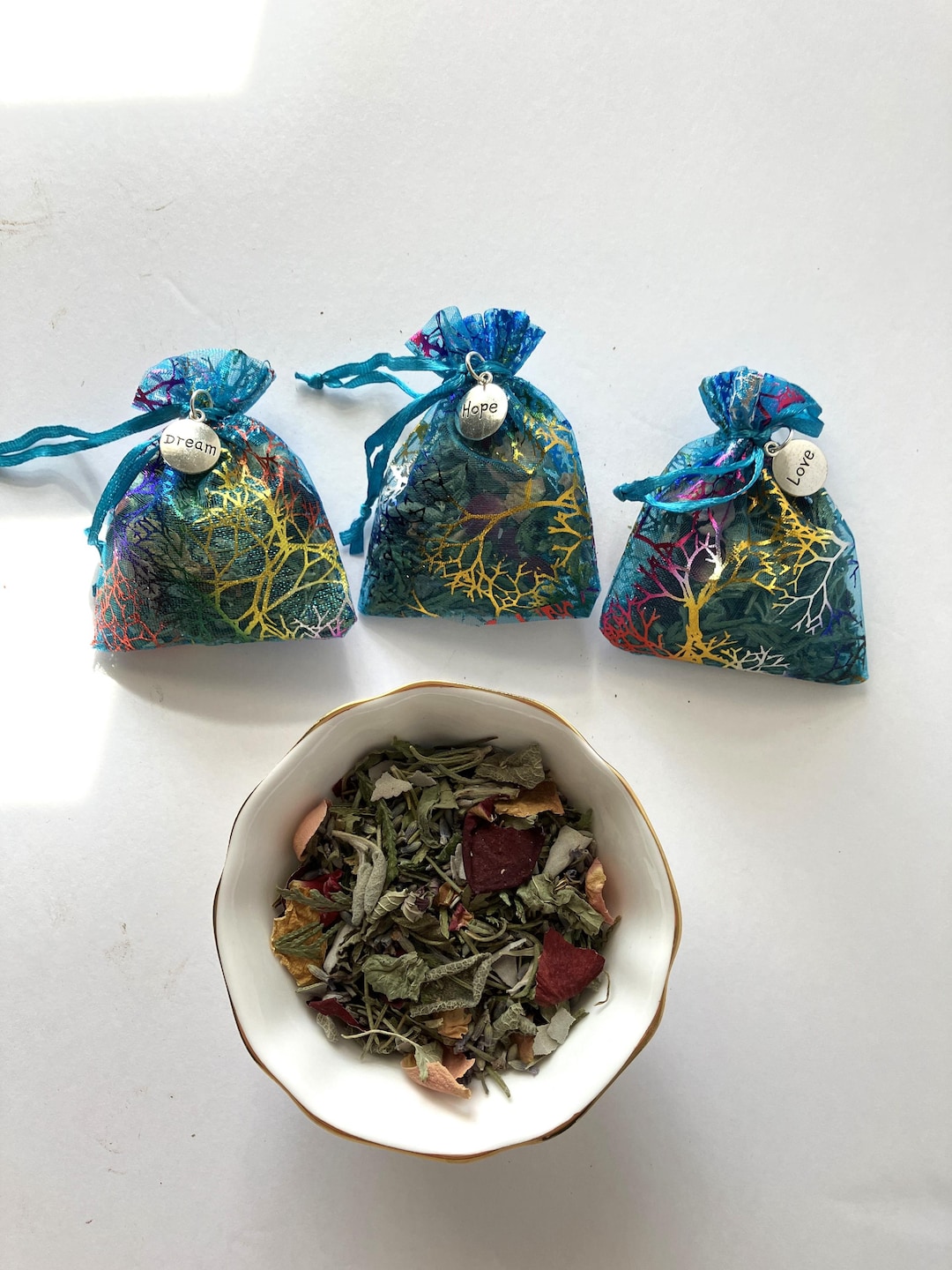 Smudge Sachet (3) - Cedar, Rosemary, Sage, Lemon Balm, Apple Mint ...