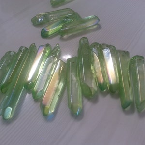 Apple Angel Aura Quartz/ Green Angel Aura Quartz Crystal - Etsy