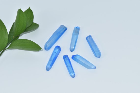 Dark Blue Angel Aura Quartz/cobalt Blue Angel Aura Crystal | Etsy