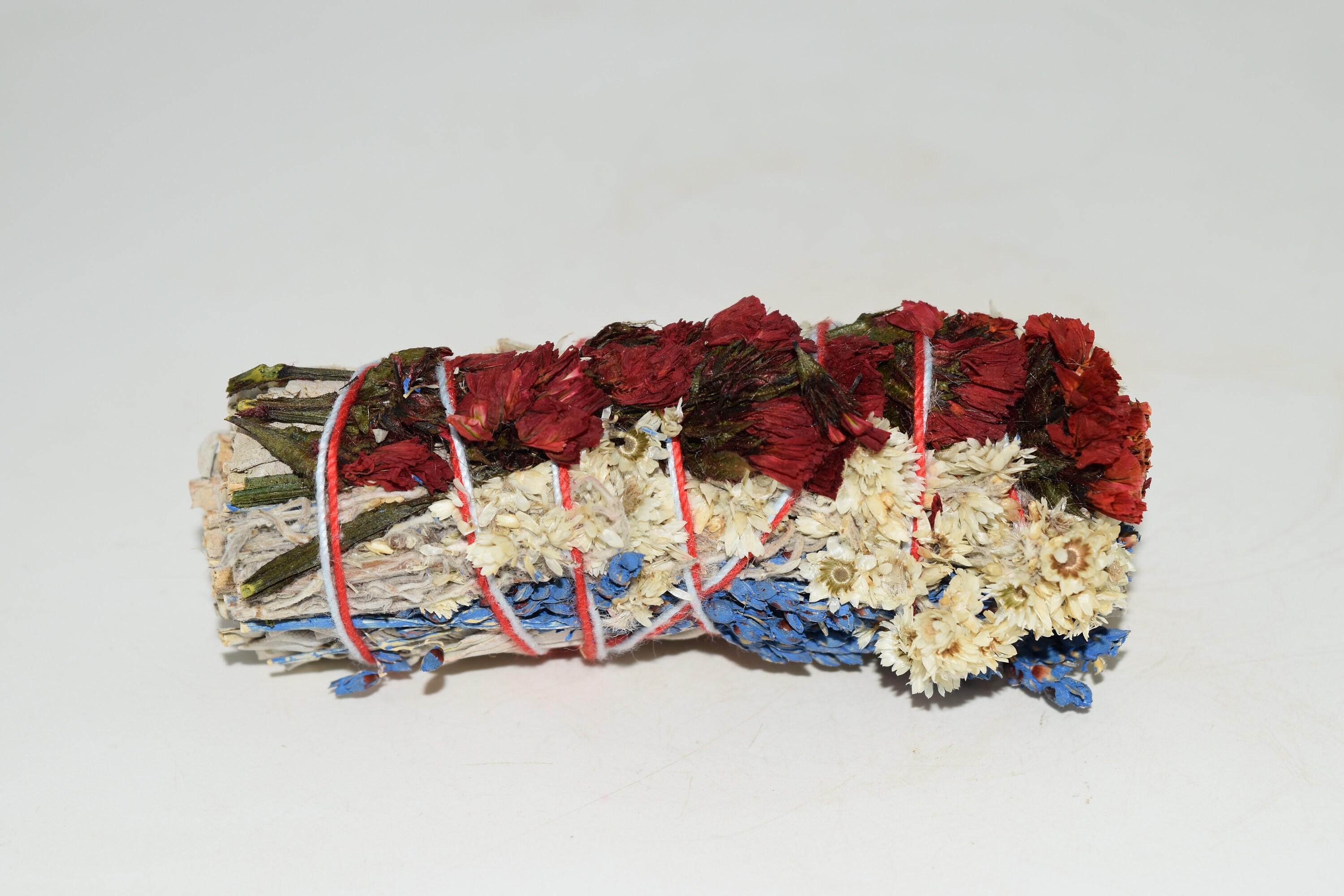 White Sage, Mullein, Red Sinuata, Blue Sudan Smudge Stick- Blessings ...