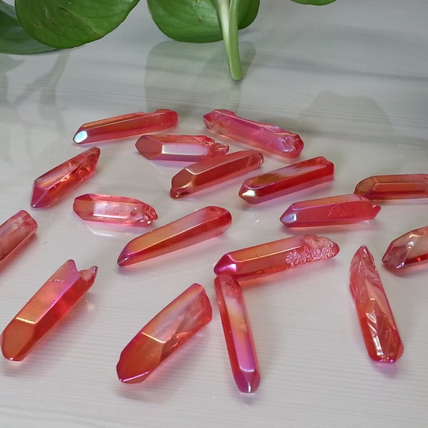 Ruby Aura Quartz - Etsy