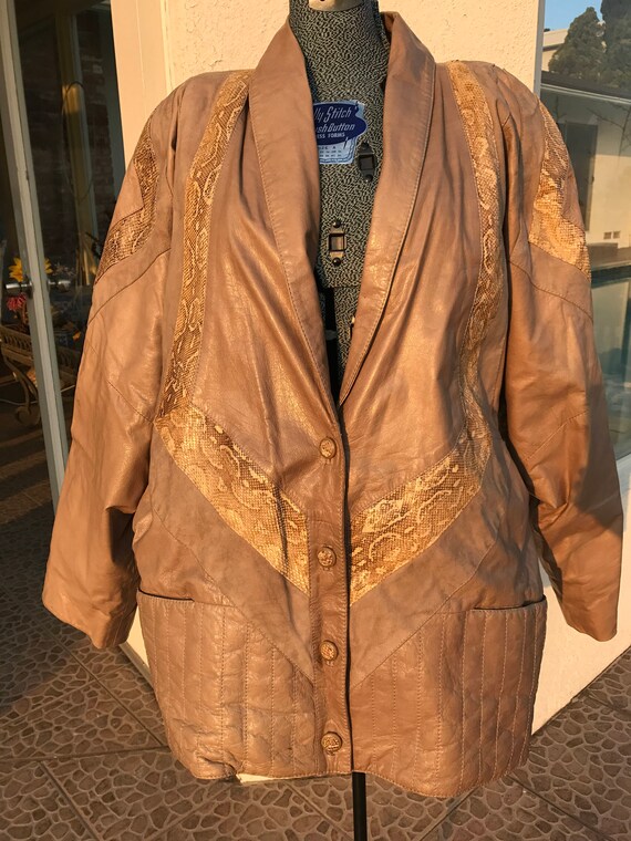 1980's Leather/snakeskin Married to the Mob INSANE Jacket - Etsy