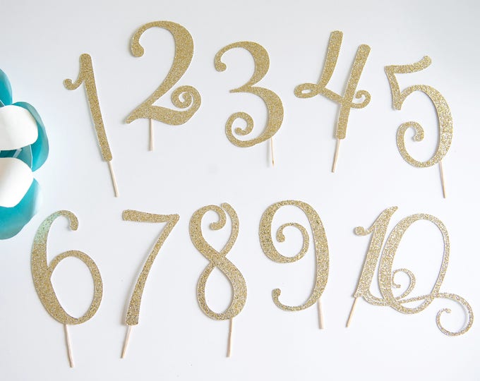Glitter Number "10" Cake Topper, Birthday Party Decoration - Etsy India