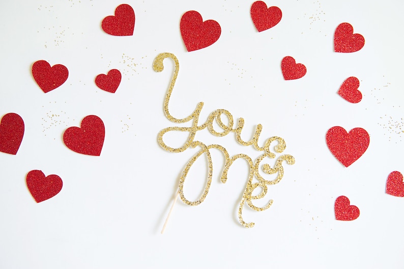 You & Me Cake Topper Wedding Engagement Anniversary Birthday | Etsy