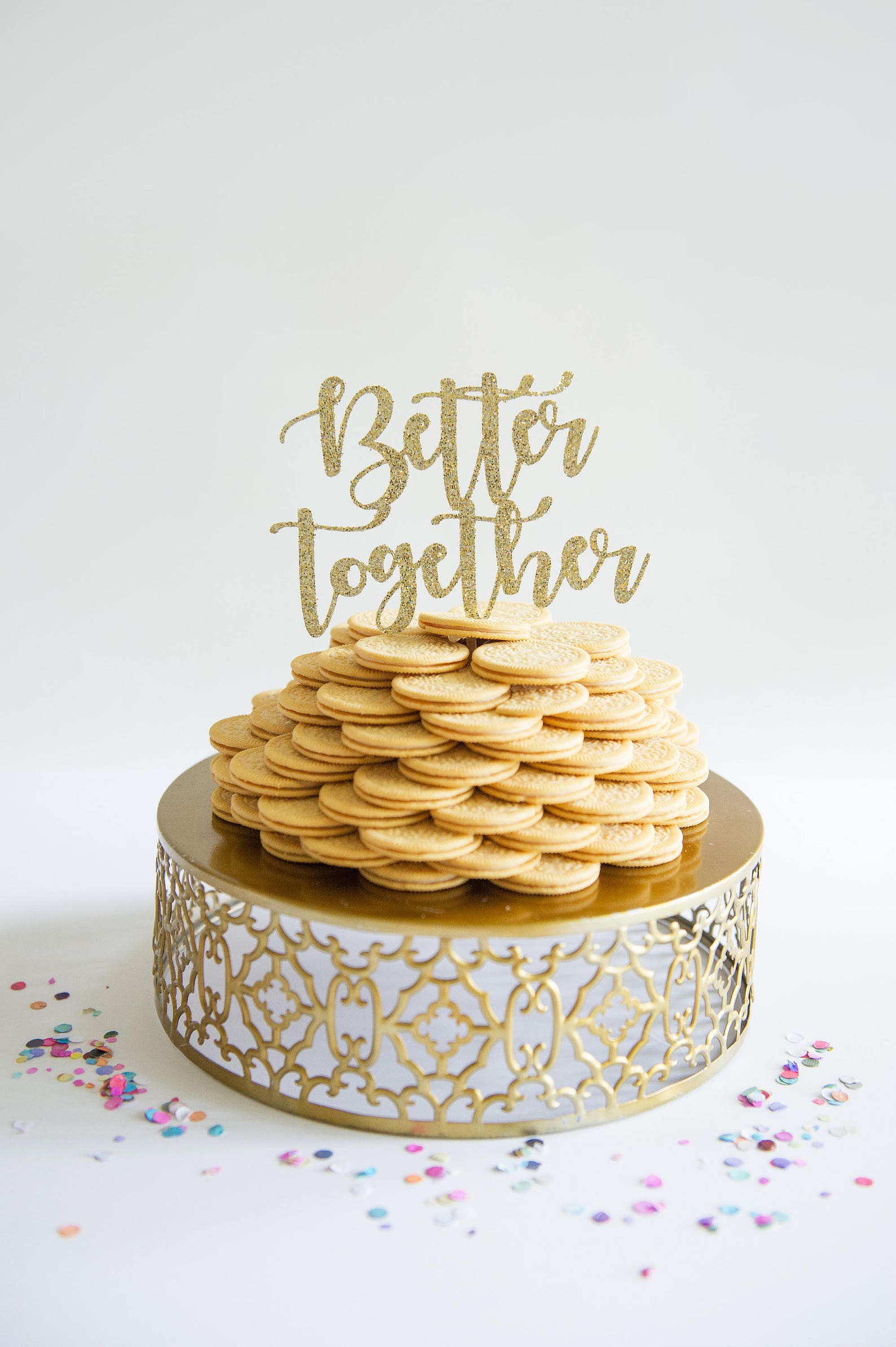 Better Together Wreath Cake Topper for Wedding Anniversary Bridal ...