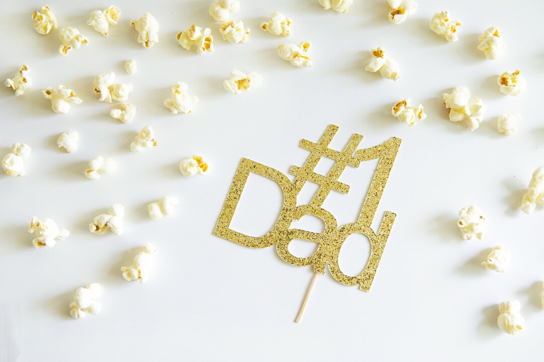 Number One Dad Glitter Cake Topper, Birthday Celebration - Etsy