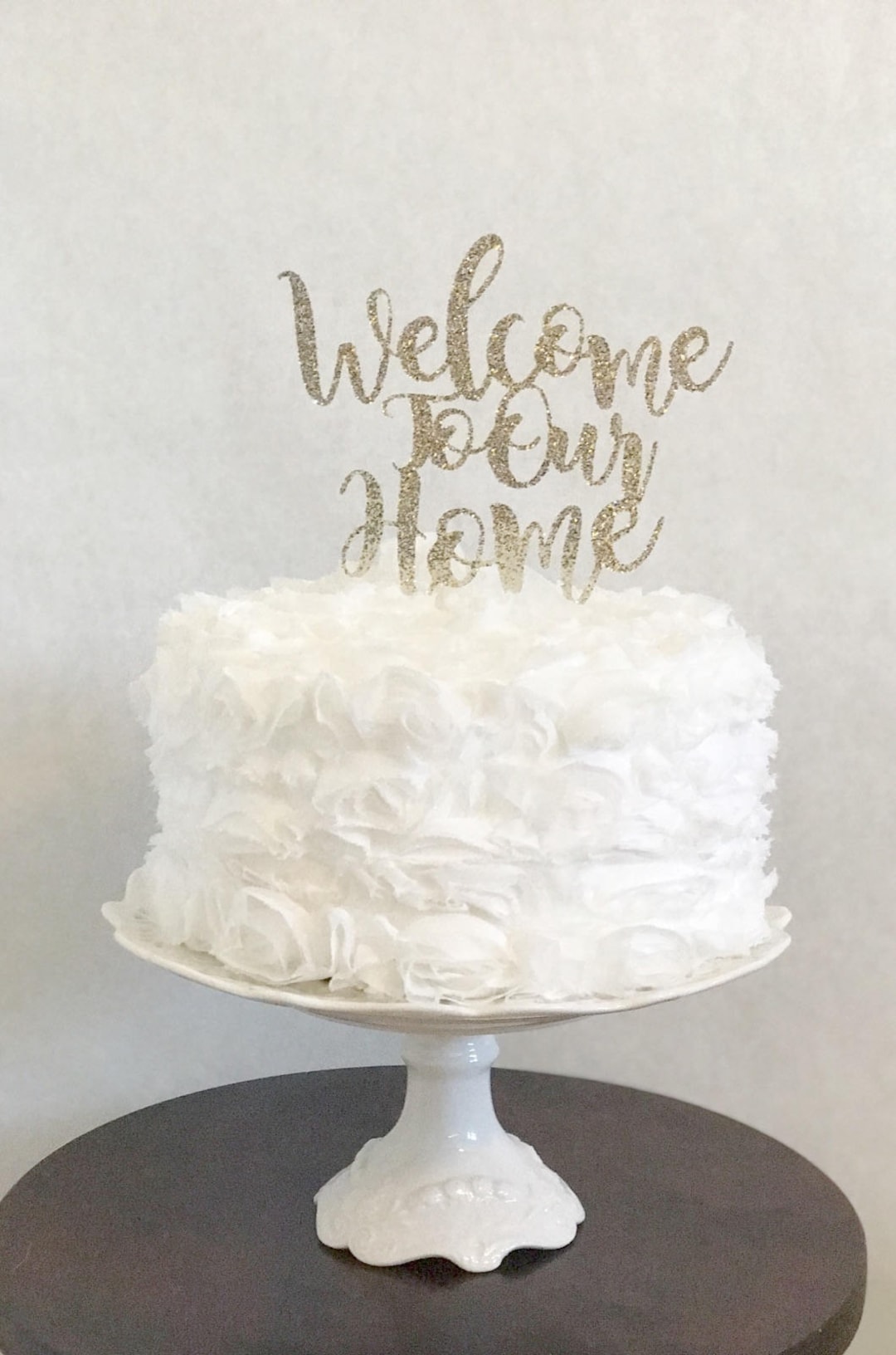Welcome Home Cake Topper: Gold Glitter Party Decoration - Etsy