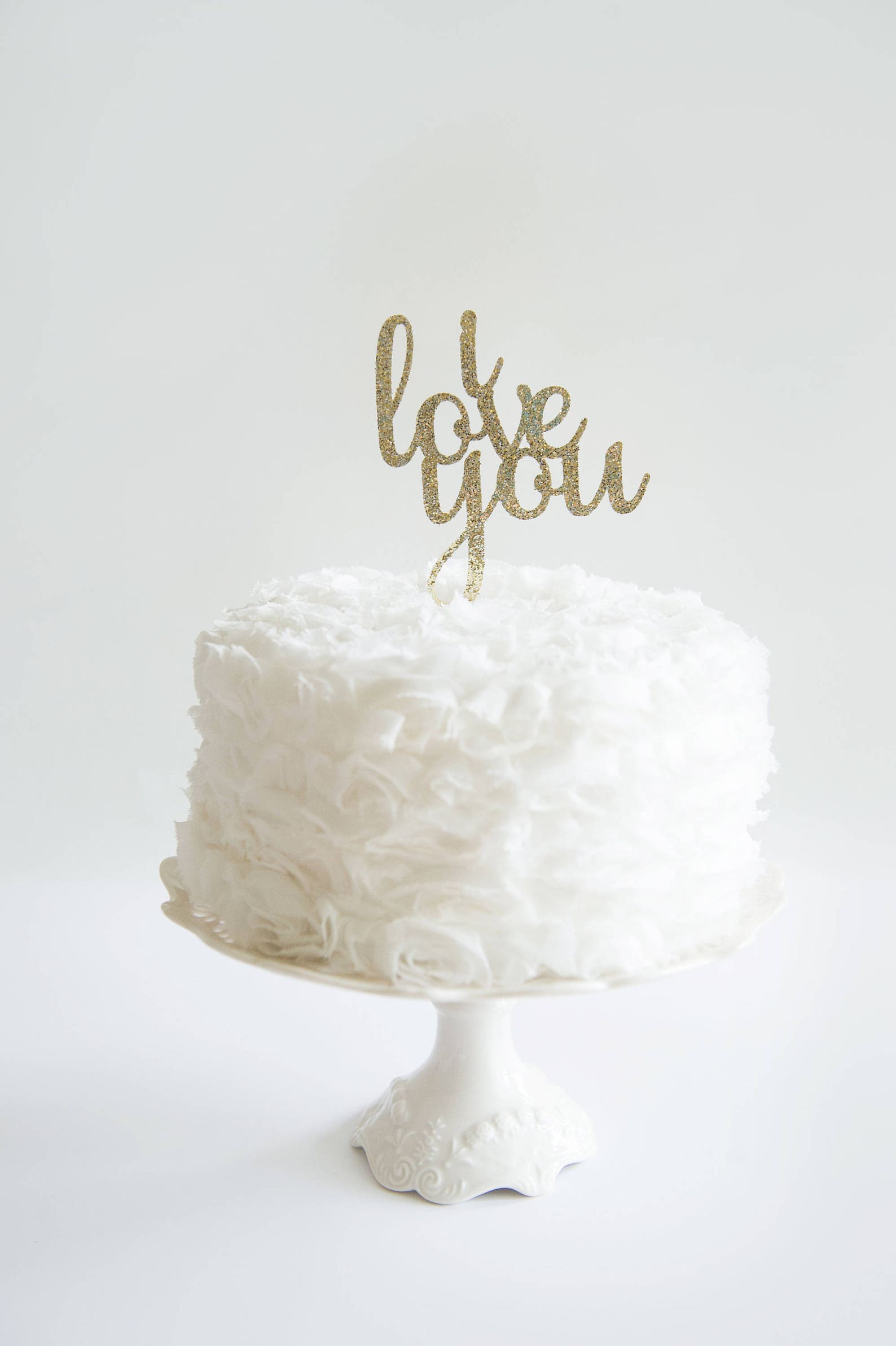 Glitter I Love You Cake Topper, Anniversary Party Decoration - Etsy