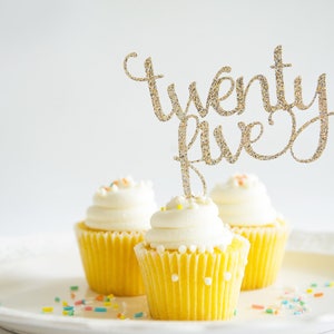 Twenty Five Birthday Number "25" Cake Topper for Birthday Anniversary ...