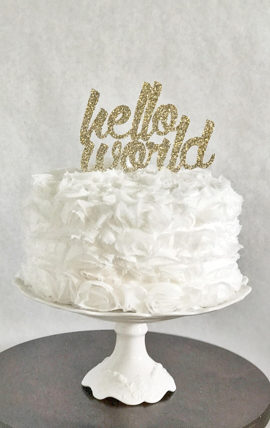 Hello World Cake Topper, Dessert Decorations, Baby Toddler Boy Girl ...