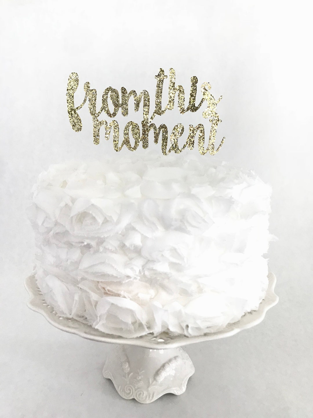 From This Moment Cake Topper, Baby Shower, Gender Reveal Party, Glitter ...