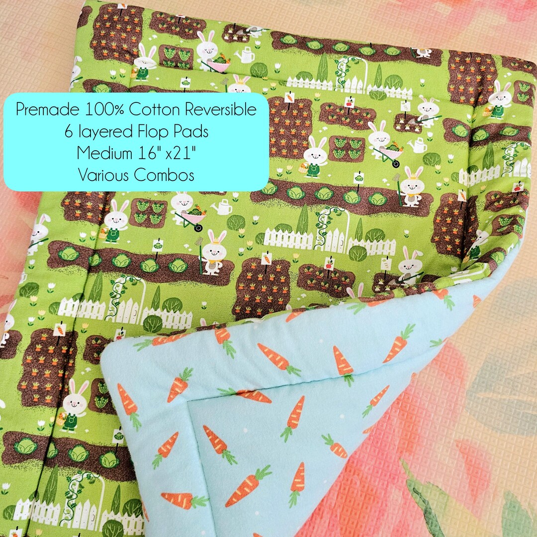 Ready to Ship Premade 100% Cotton 16" X 21" Medium Reversible Flop Pad ...