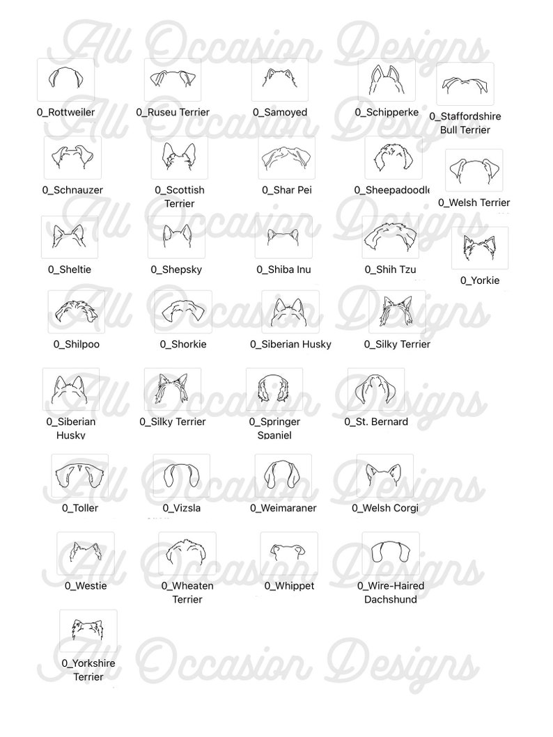 Custom Dog Outline Stationary, Custom Stationary, Dog Stationary, Dogs ...