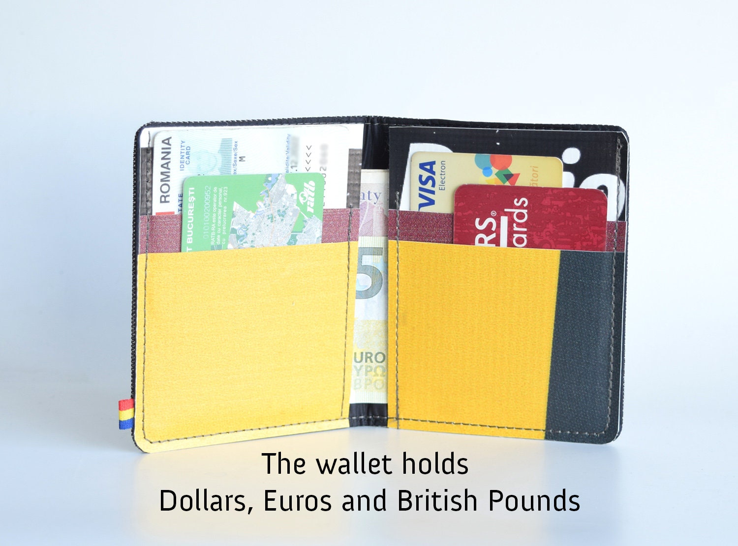 Vegan Wallet. Emerald Green Cordura Wallet. Slim Wallet. Thin | Etsy