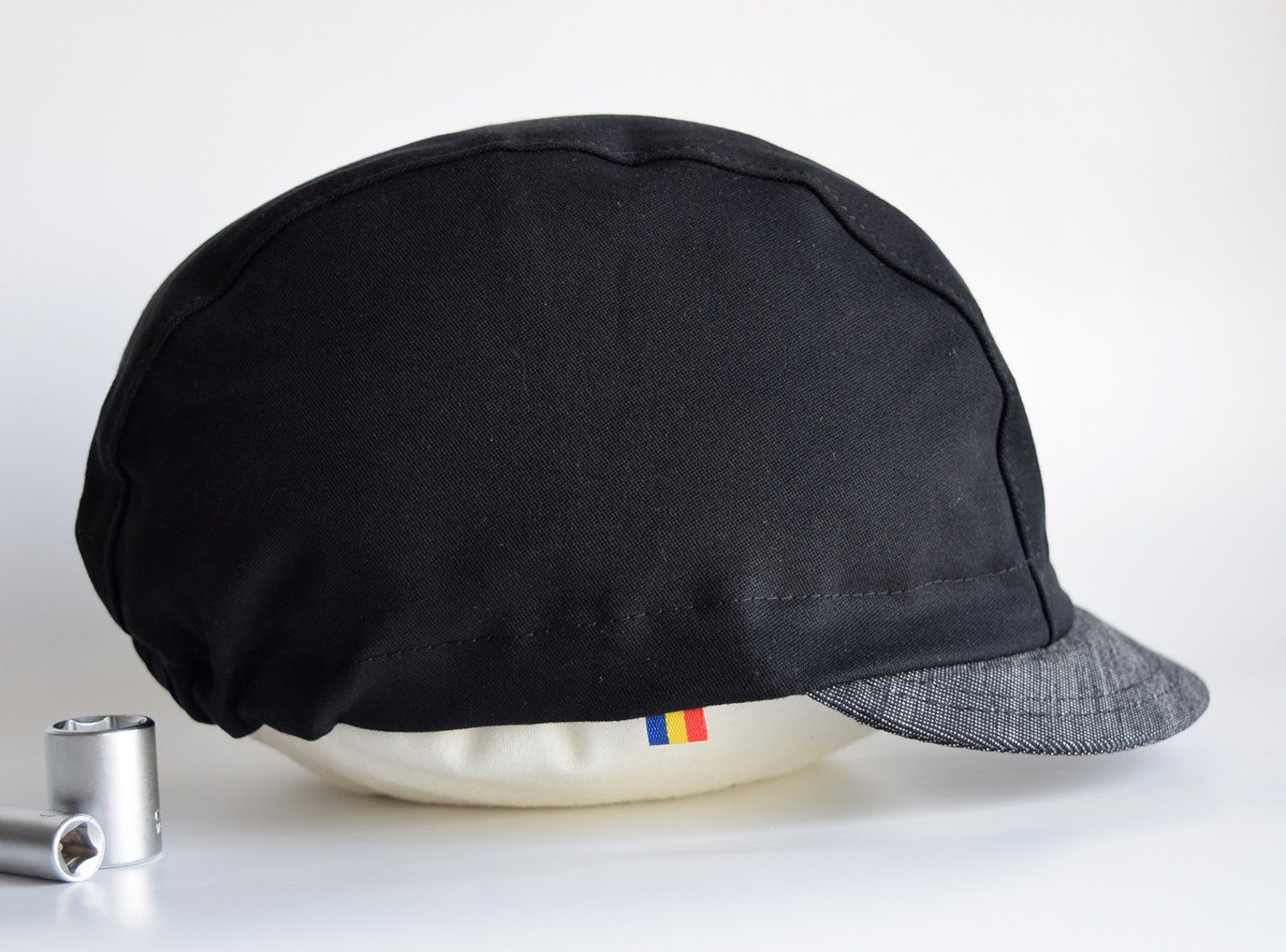 Kepi Cycle Cap Black and Grey Hat Bicycle Cap Cycle Hat - Etsy