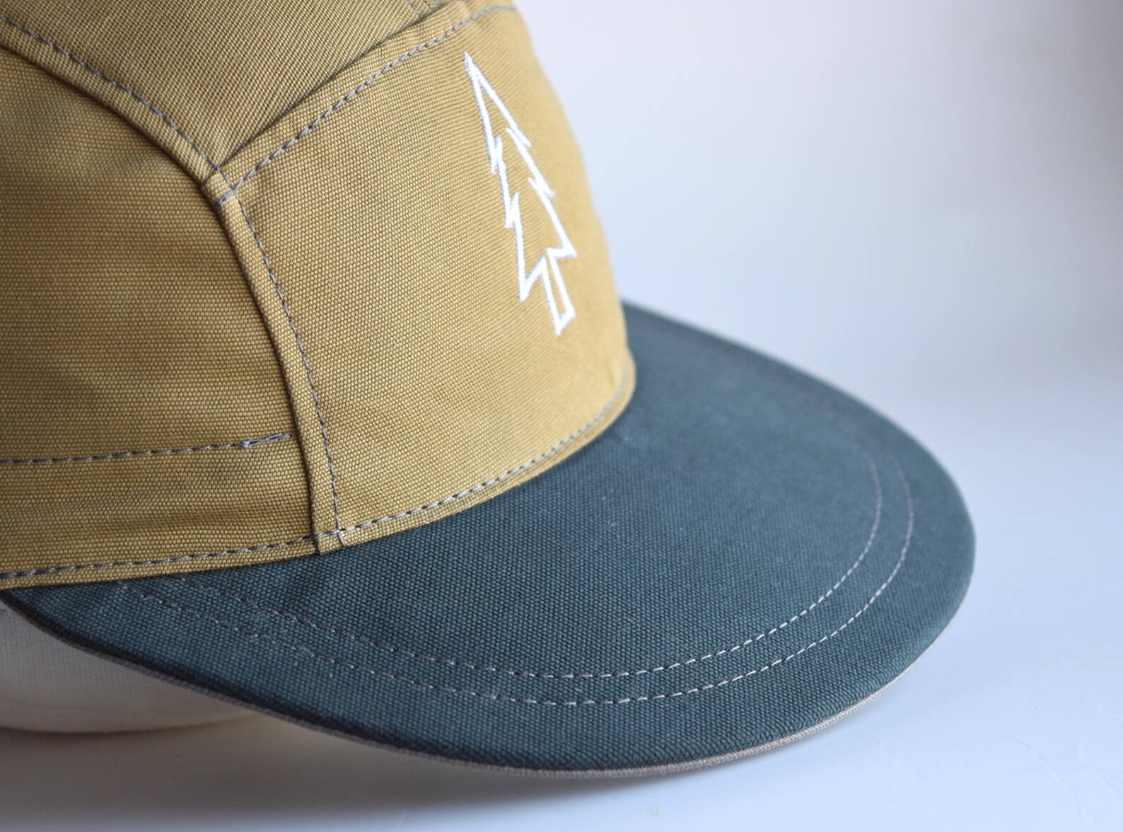 Embroidered 5 Panel Cap, Pine Tree Embroidery, Snapback Cap, Pine Tree ...