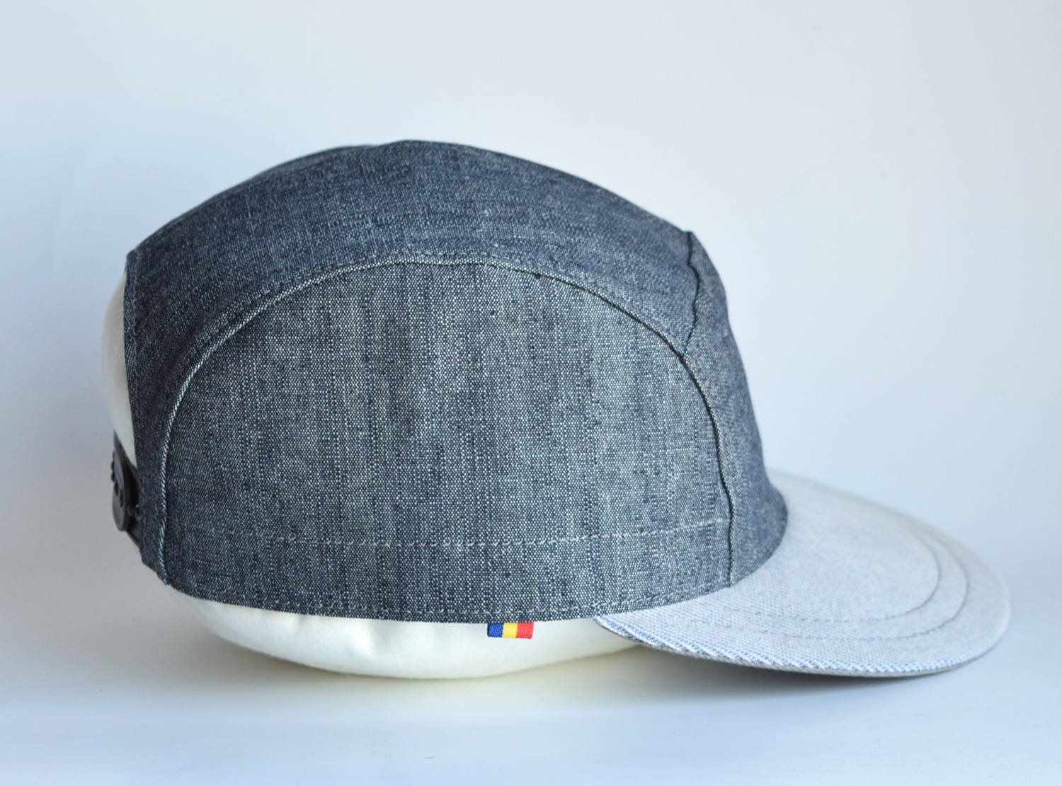 Greyish Blue Snapback Hat Cotton 5 Panel Hat Light Blue Brim - Etsy