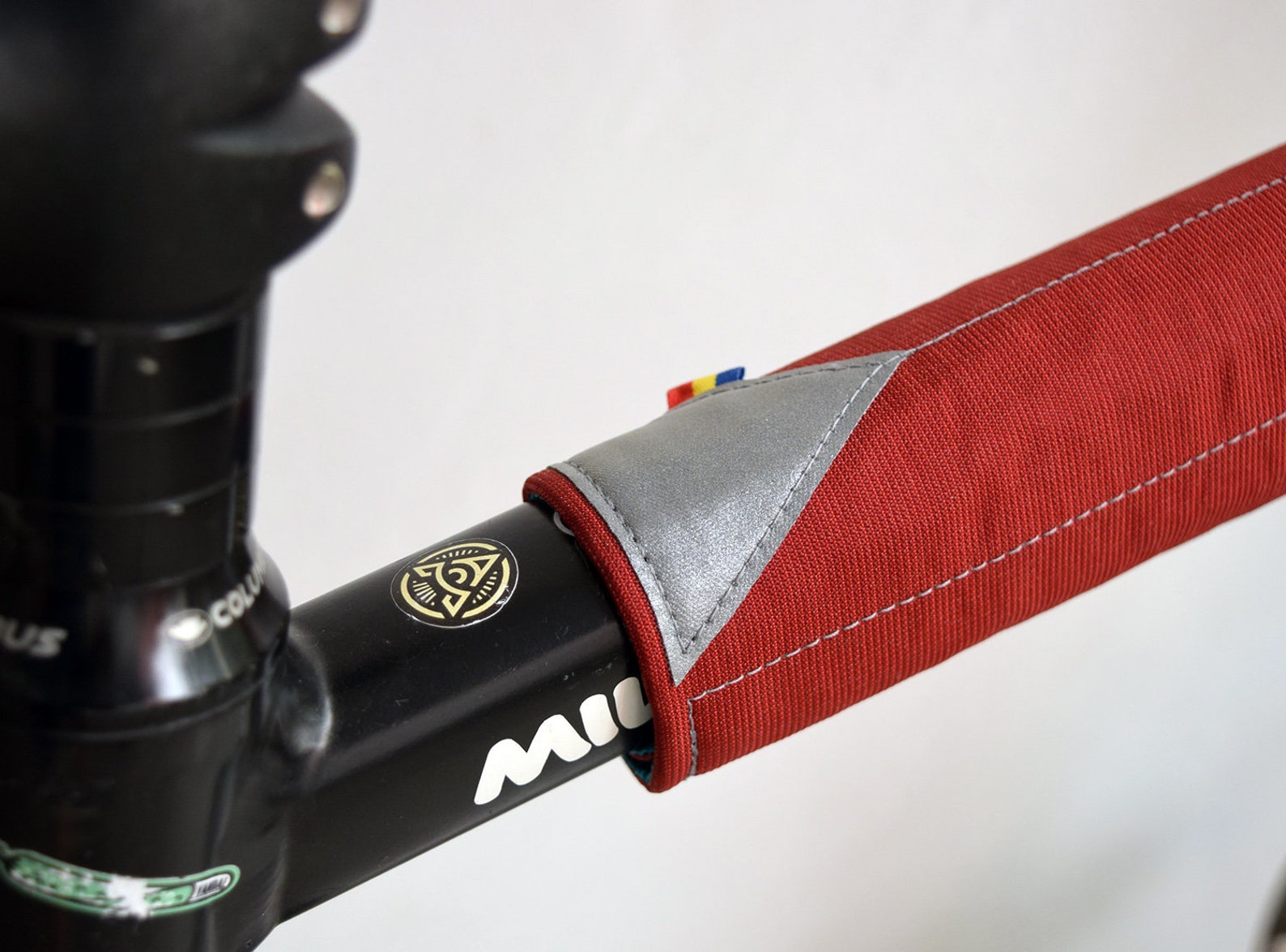 Dark Red Bicycle Frame Pad. Top Tube Padding. Bike Top Tube | Etsy