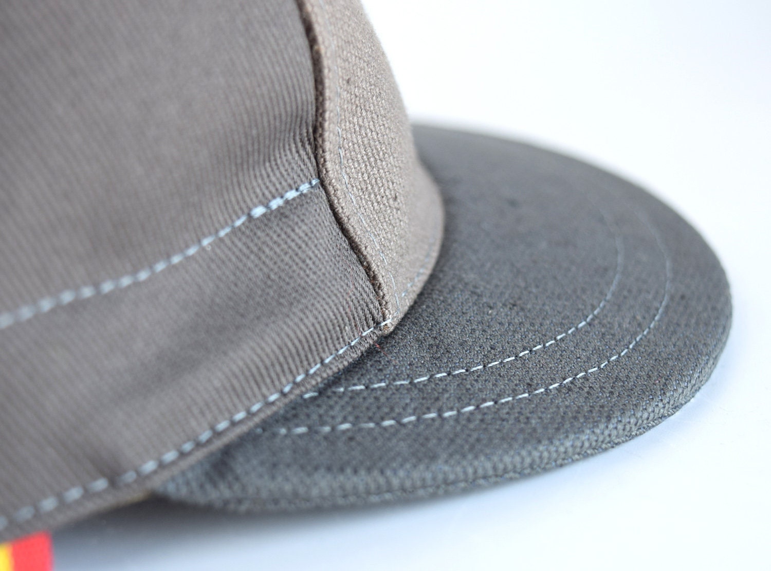 Army 5 Panel Hat, Military Cycling Cap, Upcycled Front Panel, Three ...