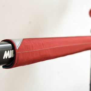 Dark Red Bicycle Frame Pad. Top Tube Padding. Bike Top Tube Protector ...