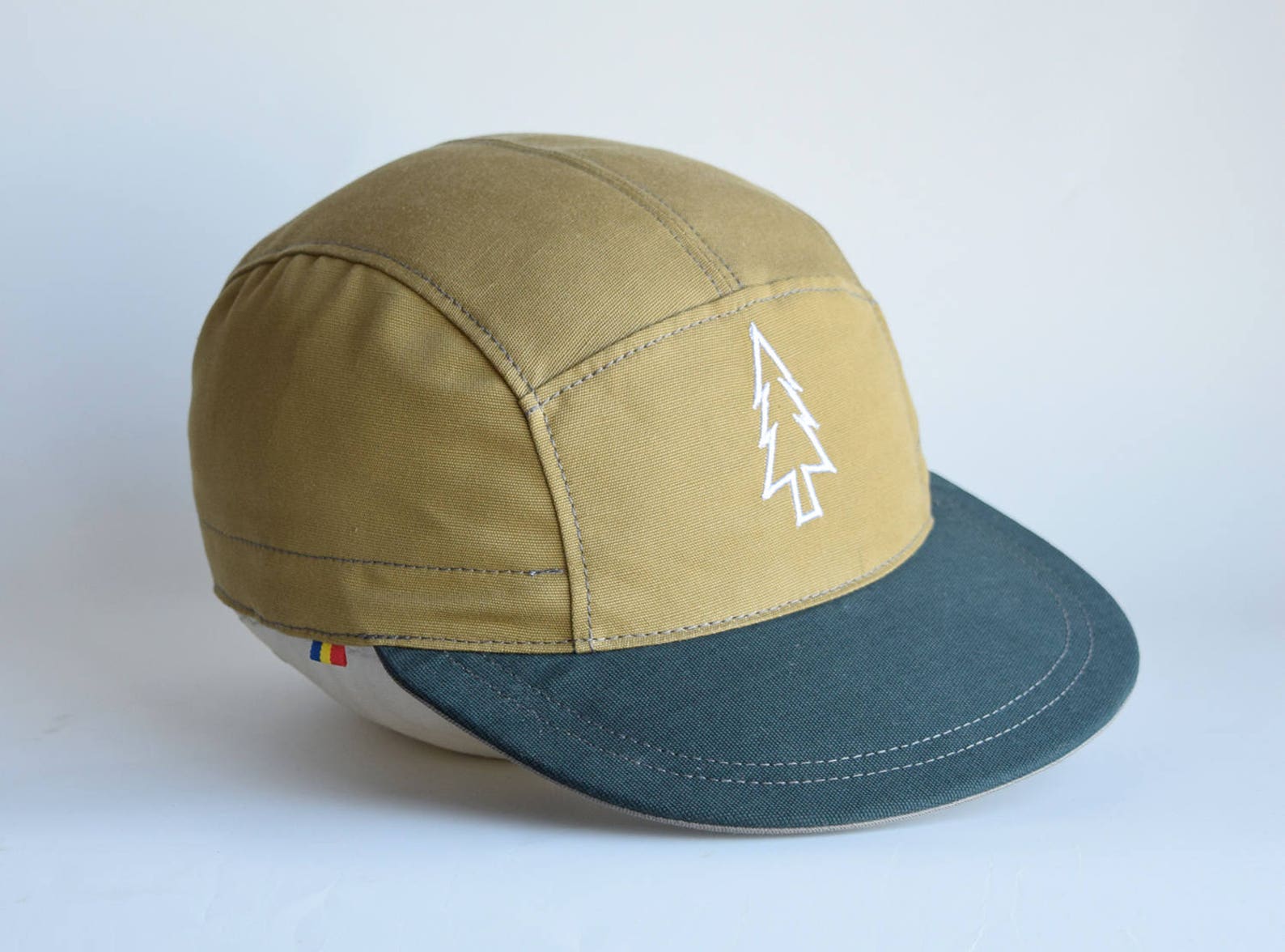 Embroidered 5 Panel Cap, Pine Tree Embroidery, Snapback Cap, Pine Tree ...