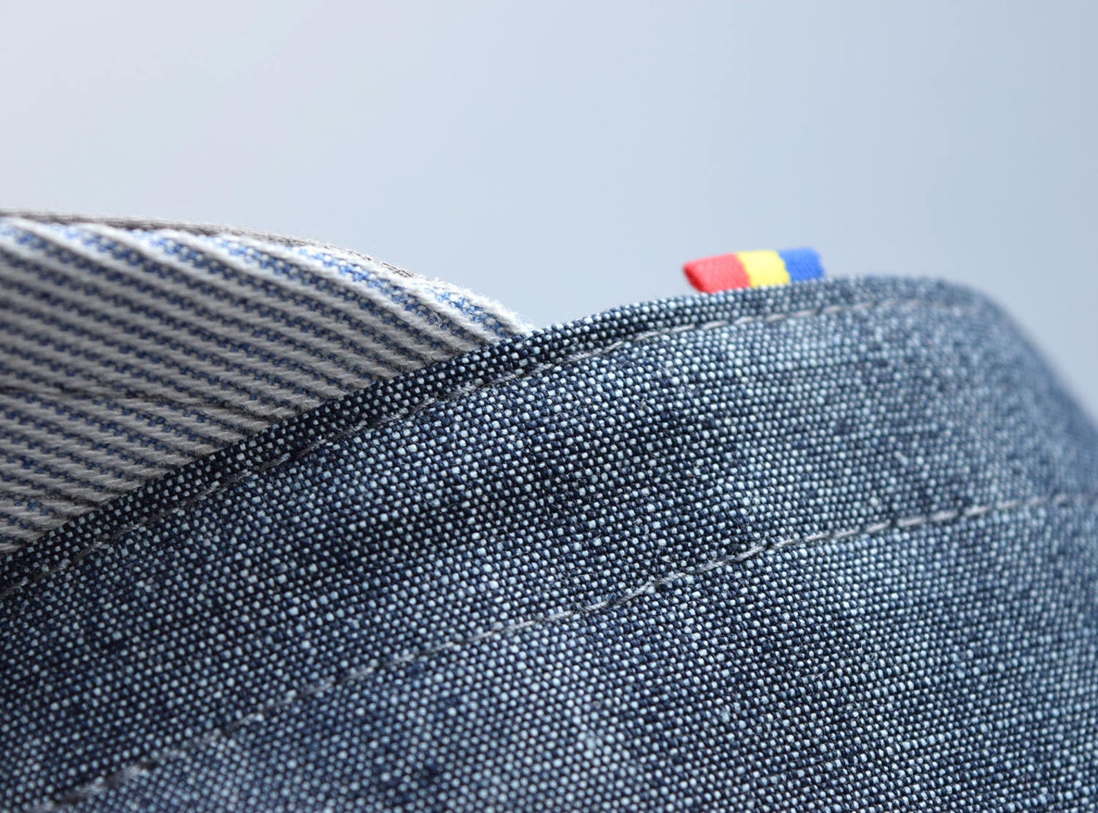 Greyish Blue Snapback Hat Cotton 5 Panel Hat Light Blue Brim - Etsy