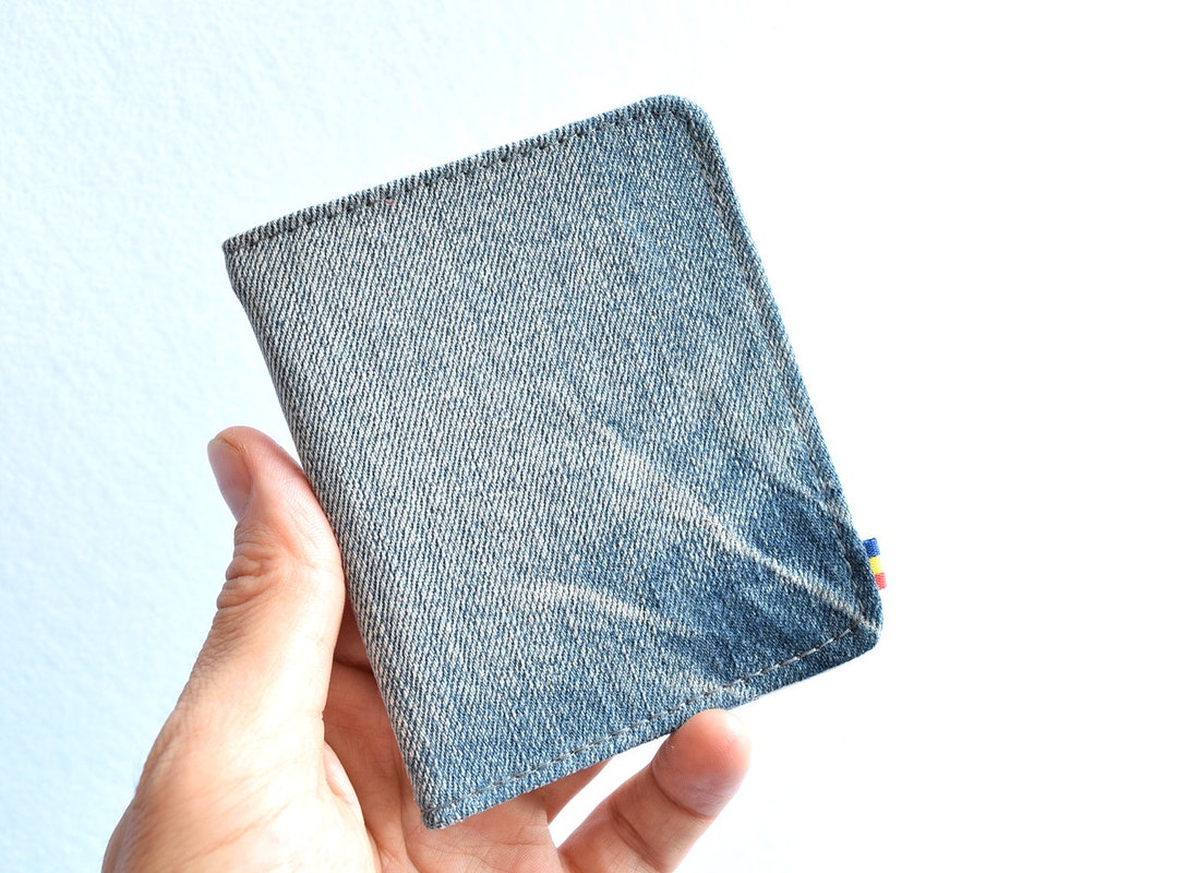 Upcycled Jeans Wallet. Minimalist Bifold - Etsy