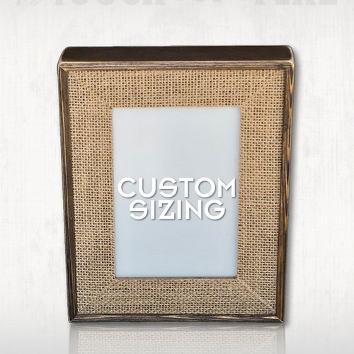 Rustic Frames With Burlap Bow Rustic Picture Holder Photo - Etsy