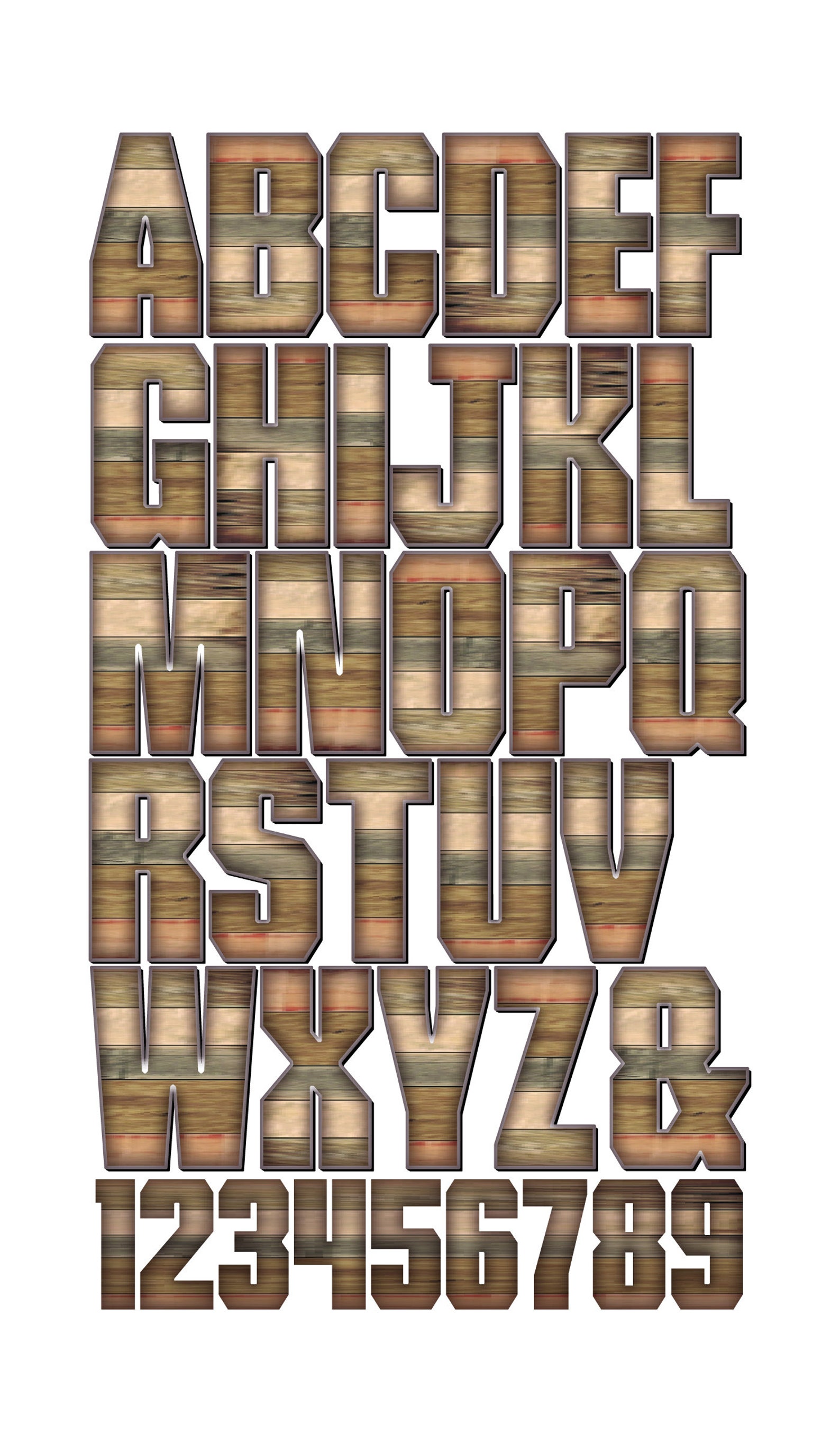 Pallet Letters. 12 Inches. A to Z. 0 to 9. Rustic Letters. Marquee ...