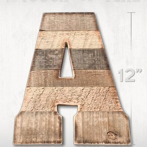 12" Reclaimed Letter. A to Z. 0 to 9. Rustic Letter. Marquee Letter ...