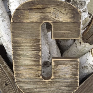 12" Reclaimed Letter. A to Z. 0 to 9. Rustic Letter. Marquee Letter ...